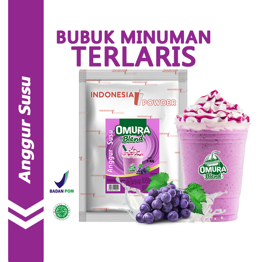 Jual OMURA Blend Bubuk Minuman Premium Rasa Anggur Susu / Blackcurrant ...