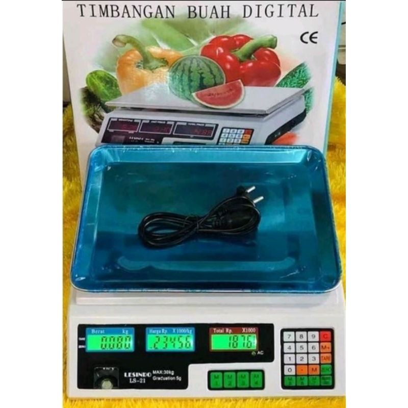 Jual TIMBANGAN DIGITAL BUAH LAUNDRY DOUBLE DISPLAY 40 kg TIMBANGAN ...