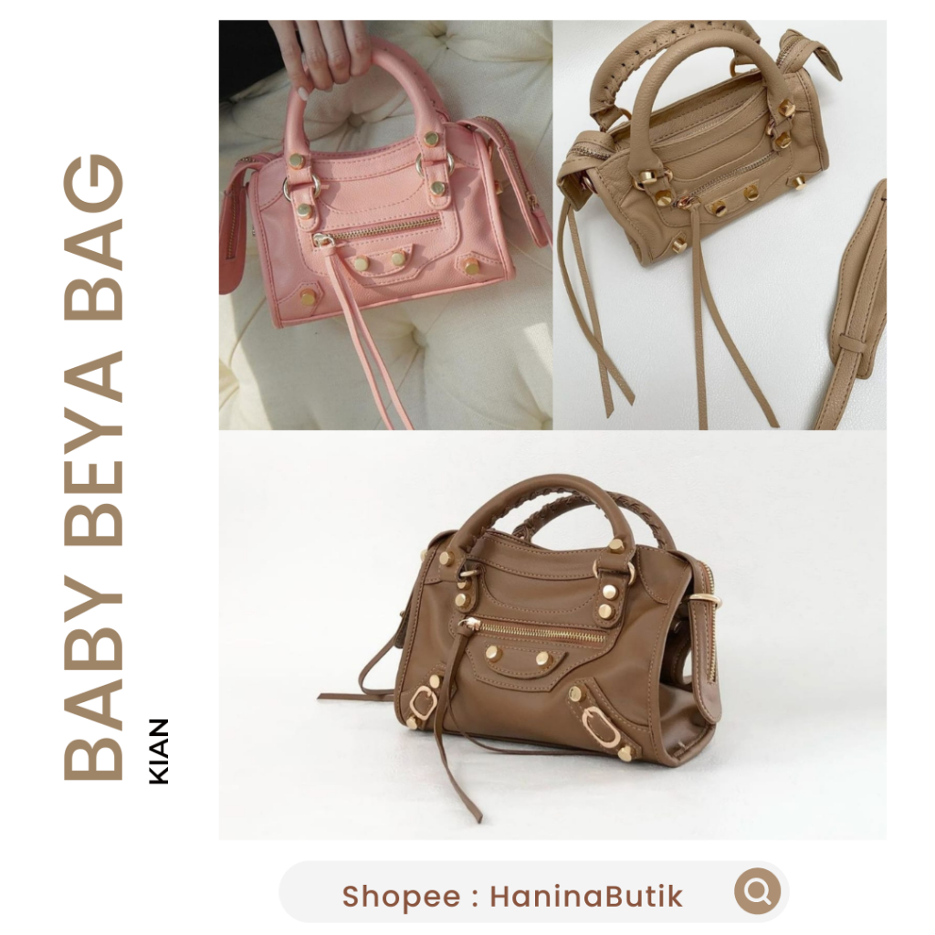 Jual (𝗦𝗜𝗔𝗣 𝗞𝗜𝗥𝗜𝗠) BABY BEYA BAG SAND | BROWN | FLAMINGGO | BLACK ...