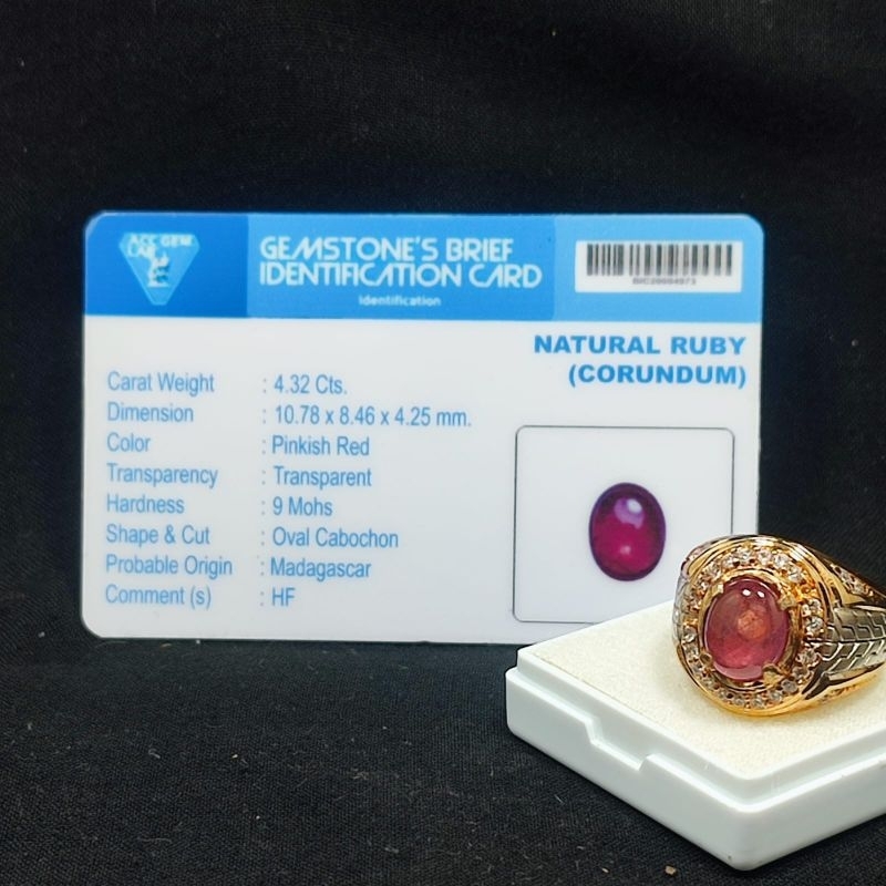 Jual BATU RUBY OVAL MADAGASCAR ASLI BERSERTIFIKAT MEMO LAB | Shopee ...