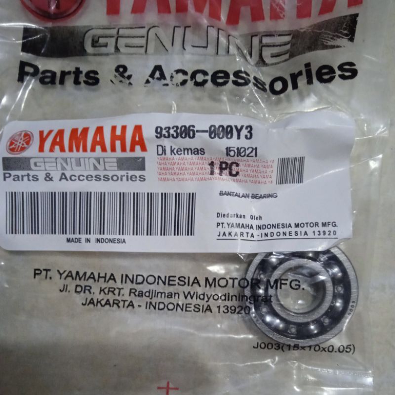 Jual 6000Y3 - BEARING LAHER 6000 Bearing WATER PUMP JUPITER MX 135 OLD NEW VIXION OLD NEW R15 V2 ...