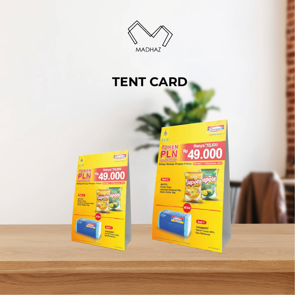 Jual Cetak Tent Card / Print Table Menu Custom | Shopee Indonesia