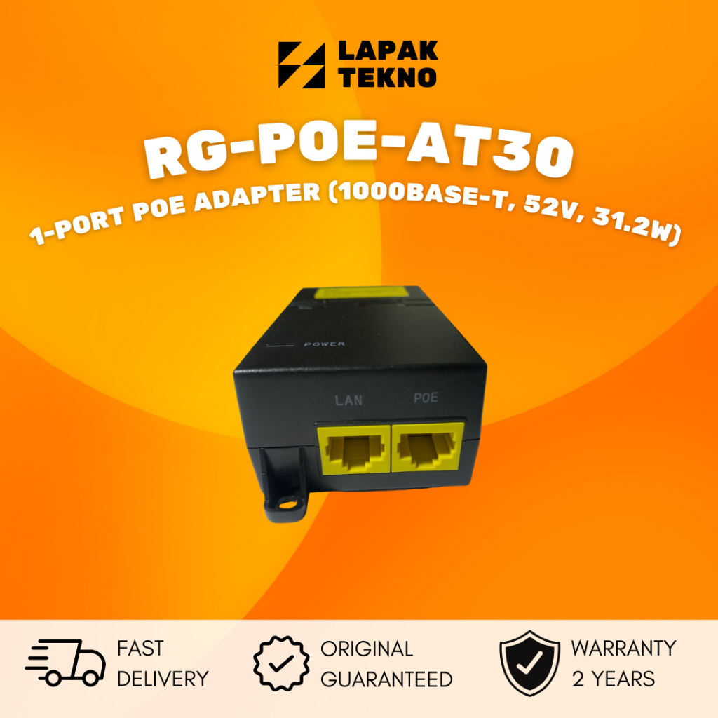 Jual RUIJIE REYEE RG-POE-AT30 1-PORT POE ADAPTER (1000Base-T, 52V, 31.2W) | Shopee Indonesia