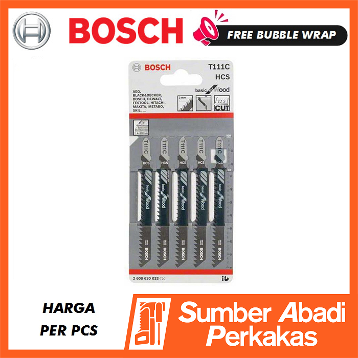 Jual BOSCH T 111 C Mata Jigsaw Gergaji Kayu Triplek Jig Saw Blade Basic Wood T111C | Shopee ...