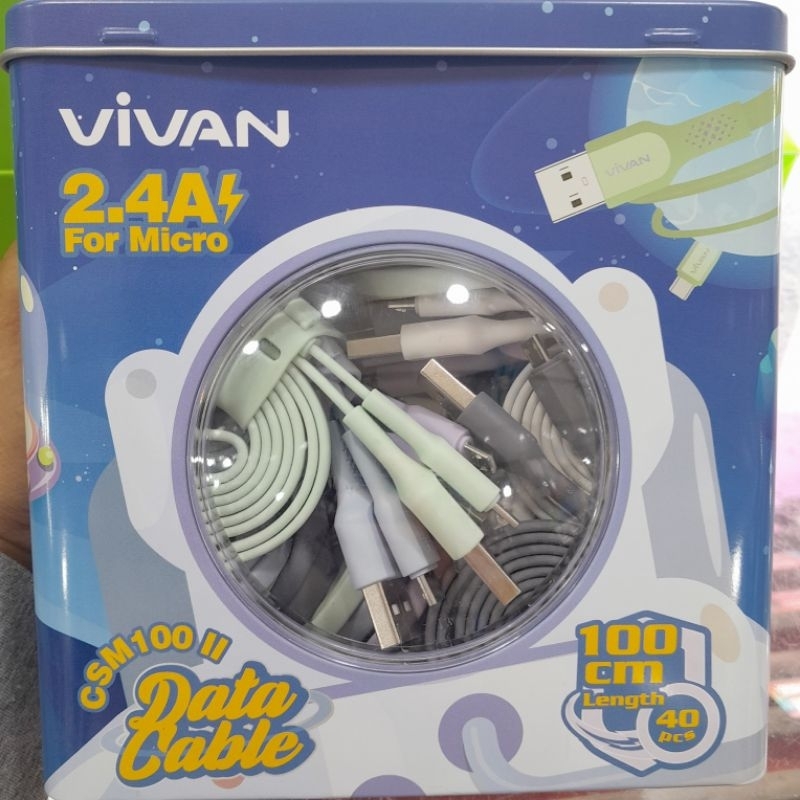 Jual KABEL DATA VIVAN CSM 100S MICRO USB (per pcs) | Shopee Indonesia