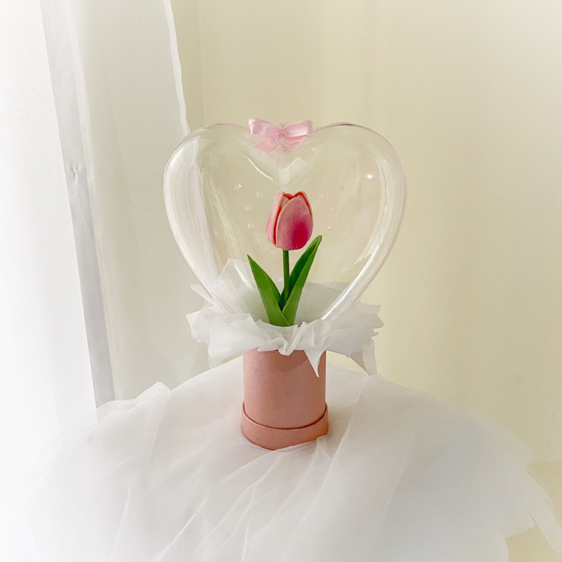 Jual Echiiglo BALON LOVE ACRYLIC BUNGA BLOOM BOX BUKET BUNGA KADO ...