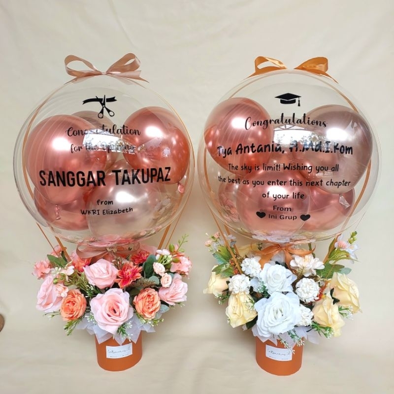 Jual Buket Balon Bunga Bucket Bunga Artificial (Premium Flowers) Grand ...