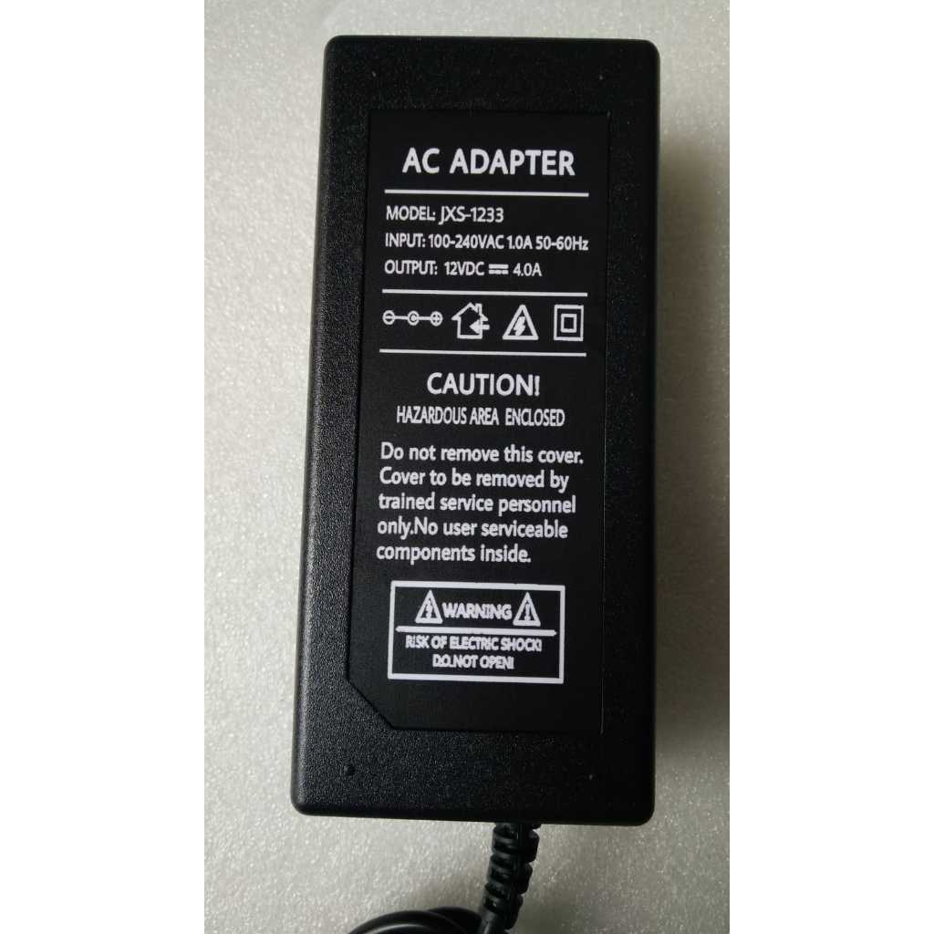 Jual AC ADAPTER 12VDC 4.0A model : JXS-1233 | Shopee Indonesia