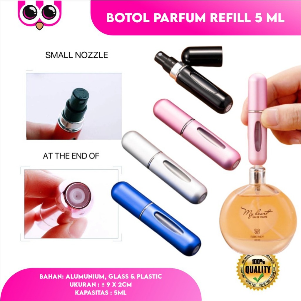 Jual BOTOL PARFUM REFILL 5 ML PRAKTIS TEMPAT MINYAK WANGI ISI ULANG PERFUME BOTTLE | Shopee ...