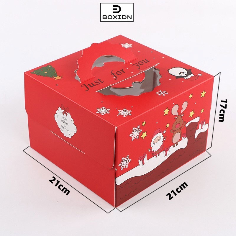 Jual Premium Box Natal 21x21 x17cm box natal 25x25 x17cm box bolu natal ...