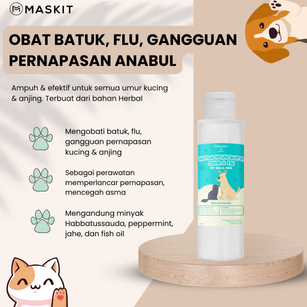 Jual Obat Flu Batuk Kucing Demam Pilek Flucat Cat Coldy Dog Flu Cough ...