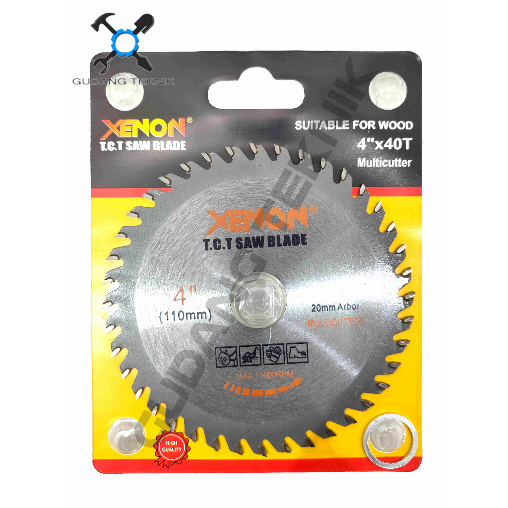 Jual Mata Pisau Kayu Bulat Circular Saw 4" 30T 40T TCT XENON / Mata ...