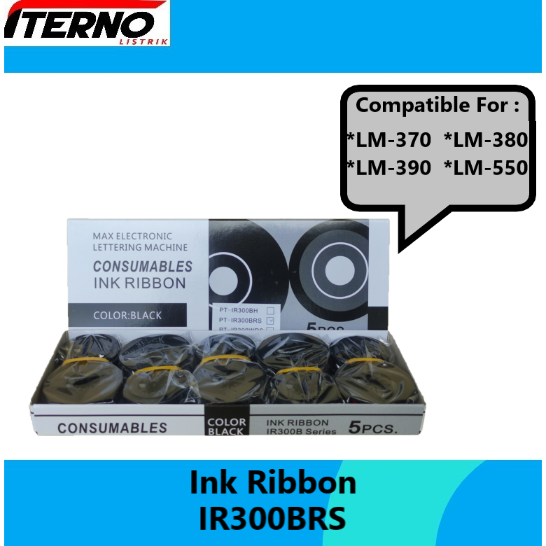 Jual Ink Ribbon Compatible LM-IR300B Max Letatwin LM370A 380 390 Pita ...