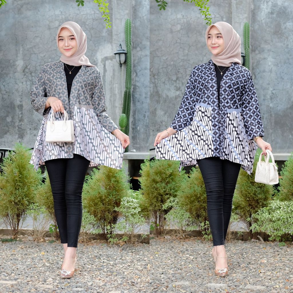 Jual Blazer Batik (BATIK DUA PUTRI) - Outer Batik Atasan Wanita Blezer ...