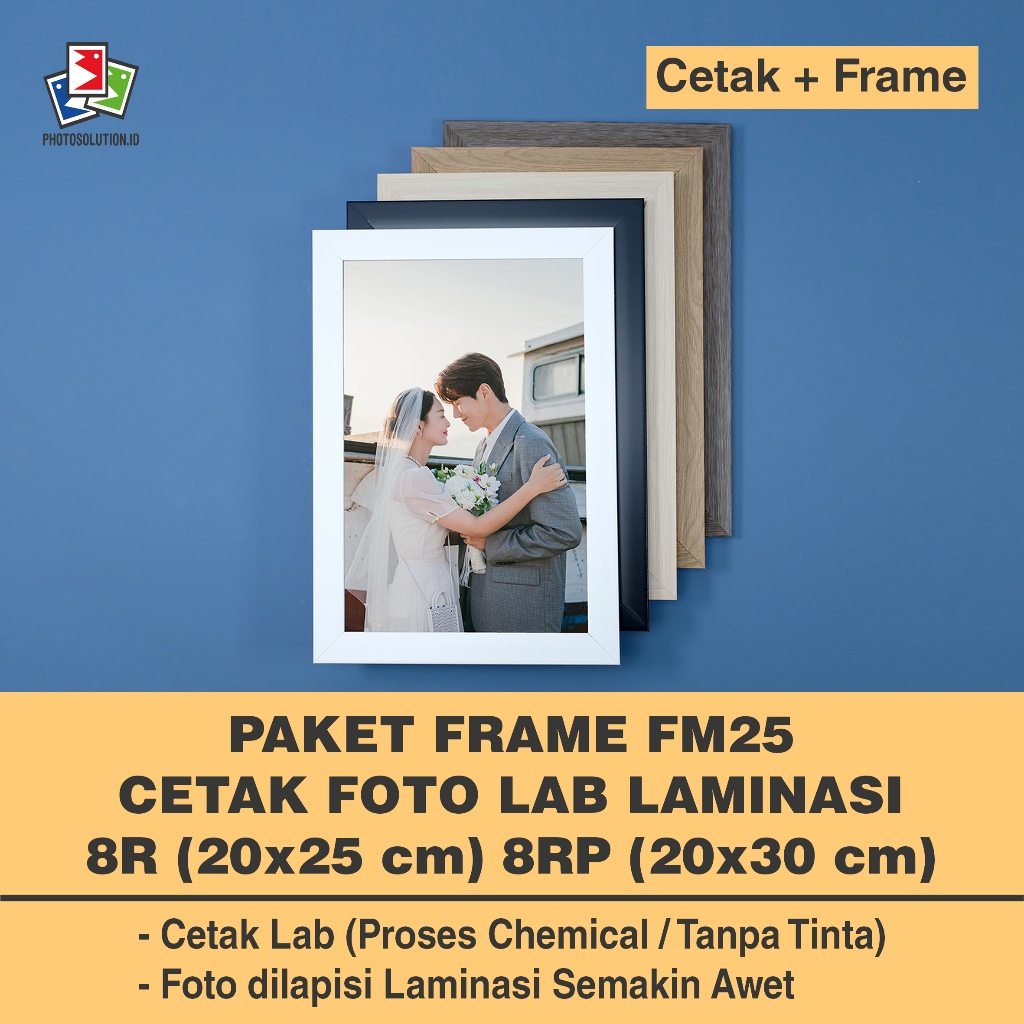 Jual Paket Cetak 8R 8RP Laminasi Frame Foto Minimalis - 20x25 20x30 ...