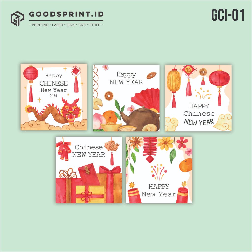 Jual Greeting Cards Chinese New Year/ Kartu Ucapan Imlek/ CNY Greeting ...