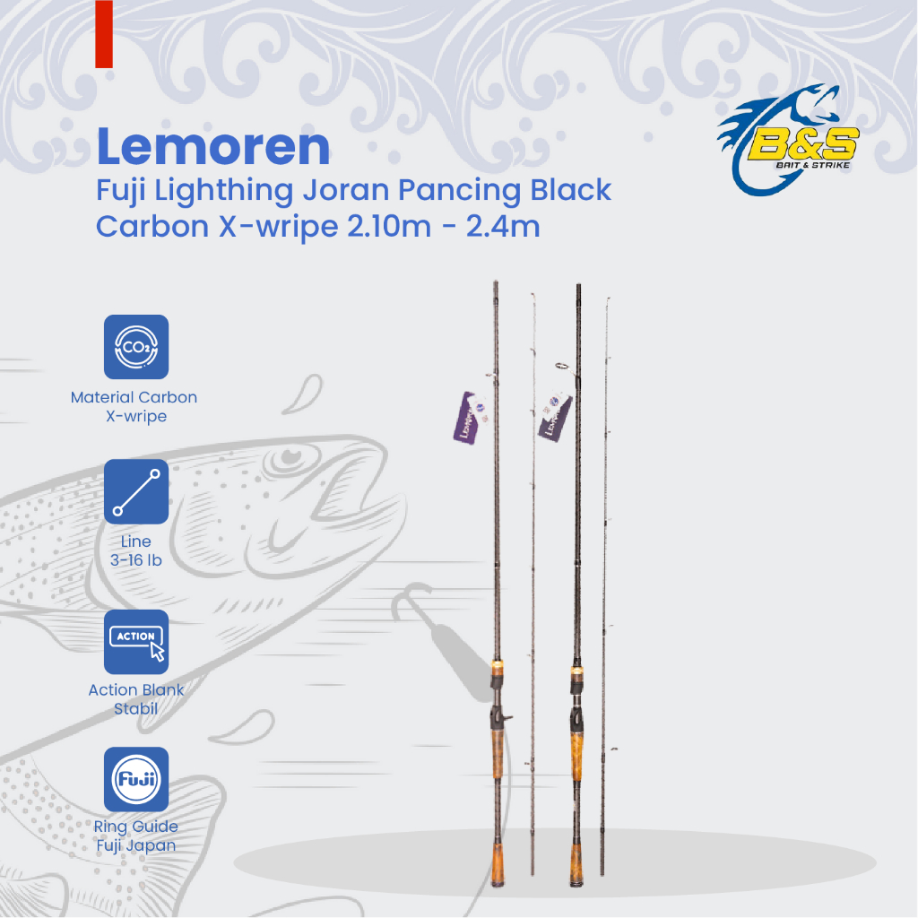 Jual Joran Pancing FUJI Lemoren Lighthing 2.10m / 2.28m / 2.4m Joran ...