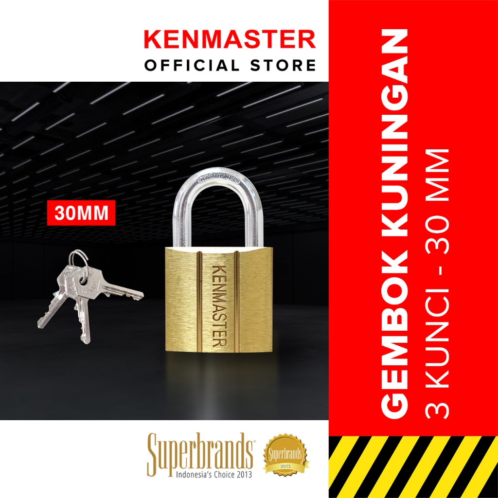 Jual Kenmaster Gembok Kuningan V140 30mm - GMBK107 | Shopee Indonesia