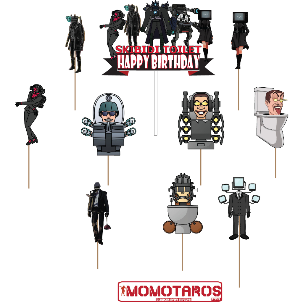 Jual Topper cake Skibidi Toilet Cartoon seri 02 isi 10 pcs | Shopee ...