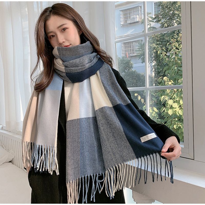 Jual NEW Syal Korea Scarf Wool Cashmere Immitation Fashion Winter ...