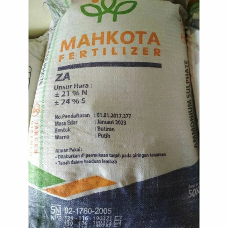 Jual PUPUK ZA MAHKOTA Amonium sulfat kemasan 1kg | Shopee Indonesia