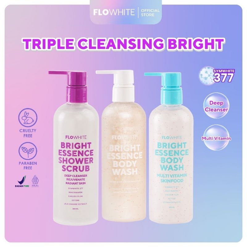 Jual MAMA LUISSEE X FLO WHITE Sabun Mandi Bright Essence Body Wash 300 ...