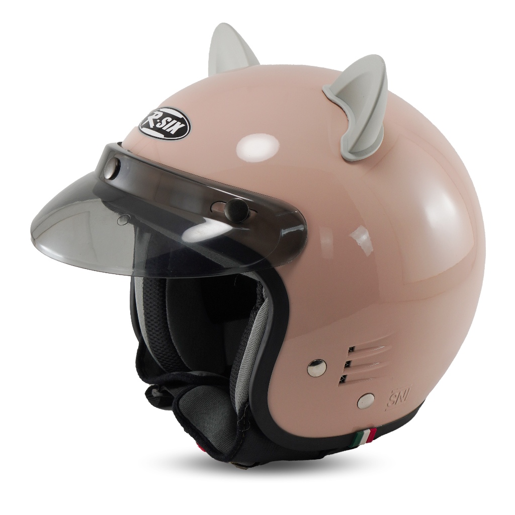 Jual Helm Bogo dewasa Wanita Kuping Kucing Lucu SNI Cat Pink | Shopee ...