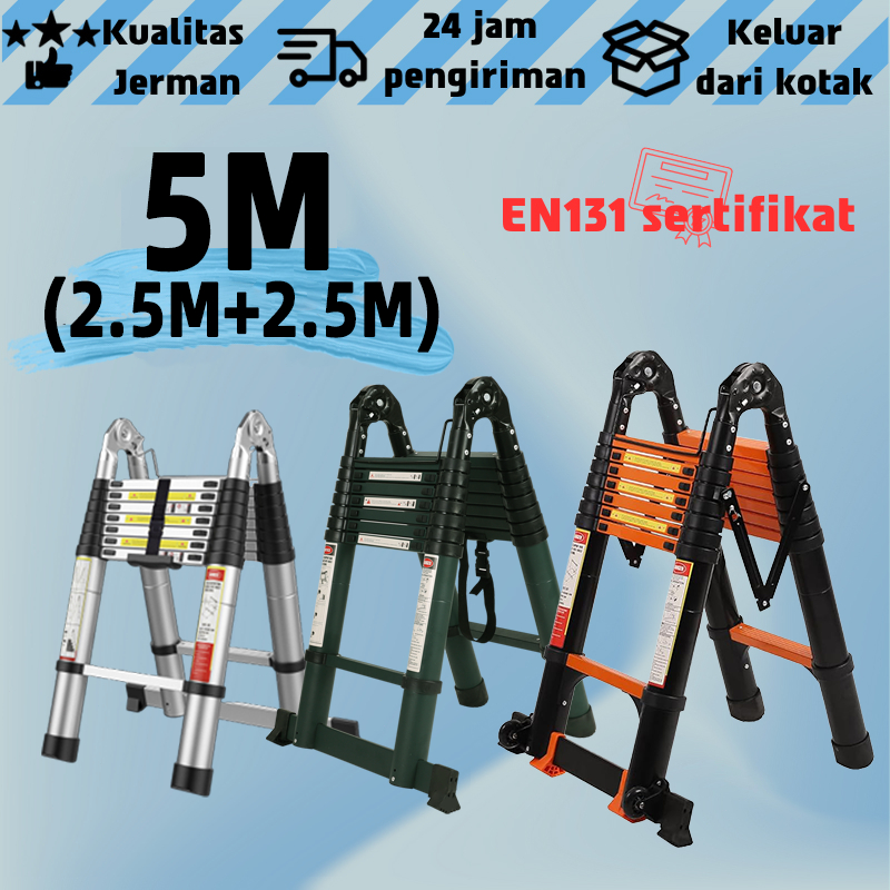Jual Tangga Lipat Aluminium Tangga Teleskopik 2.6M/3.8M/4.4M/5M/5.6M/6 ...