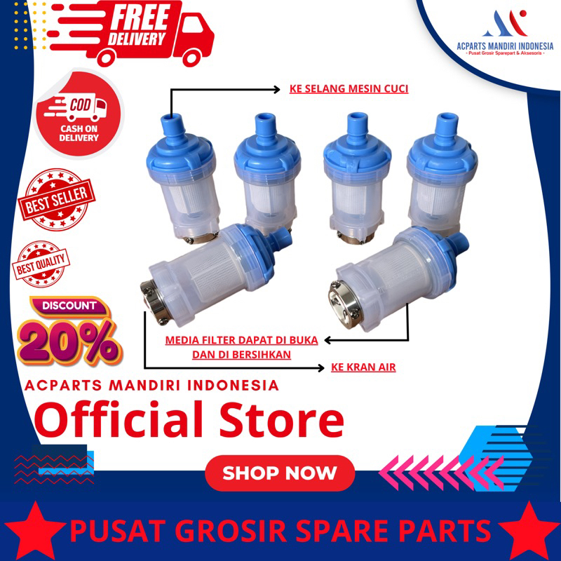 Jual MULTI UNIVERSAL, SARINGAN FILTER SELANG INLET MESIN CUCI | Shopee ...
