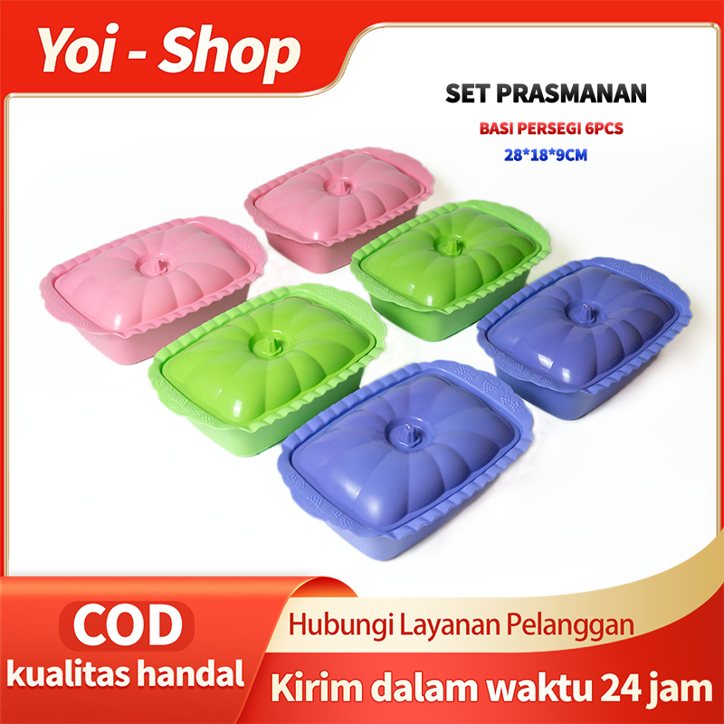 Jual Yoi - (6PCS) Set Basi Prasmanan Plastik / Wadah Saji Prasmanan ...