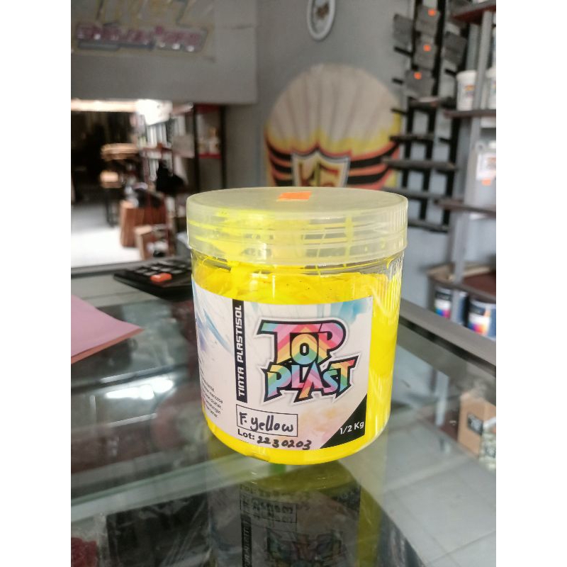 Jual TINTA PLASTISOL merk TOP PLAST warna FLO kemasan 1/2kg | Shopee ...