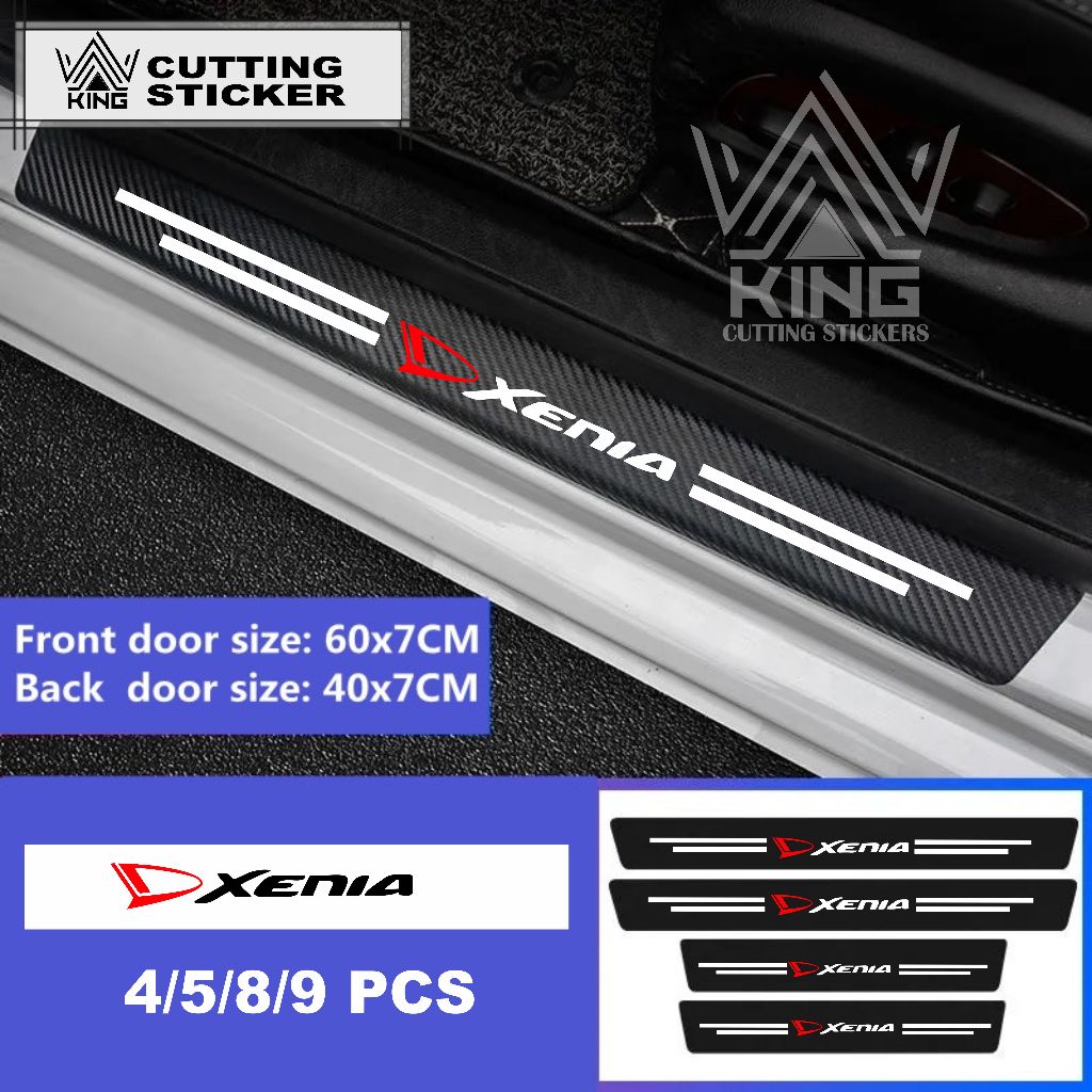 Jual 4 pcs Sticker Karbon 3D Sticker Pelindung Ambang Pintu Mobil XENIA ...