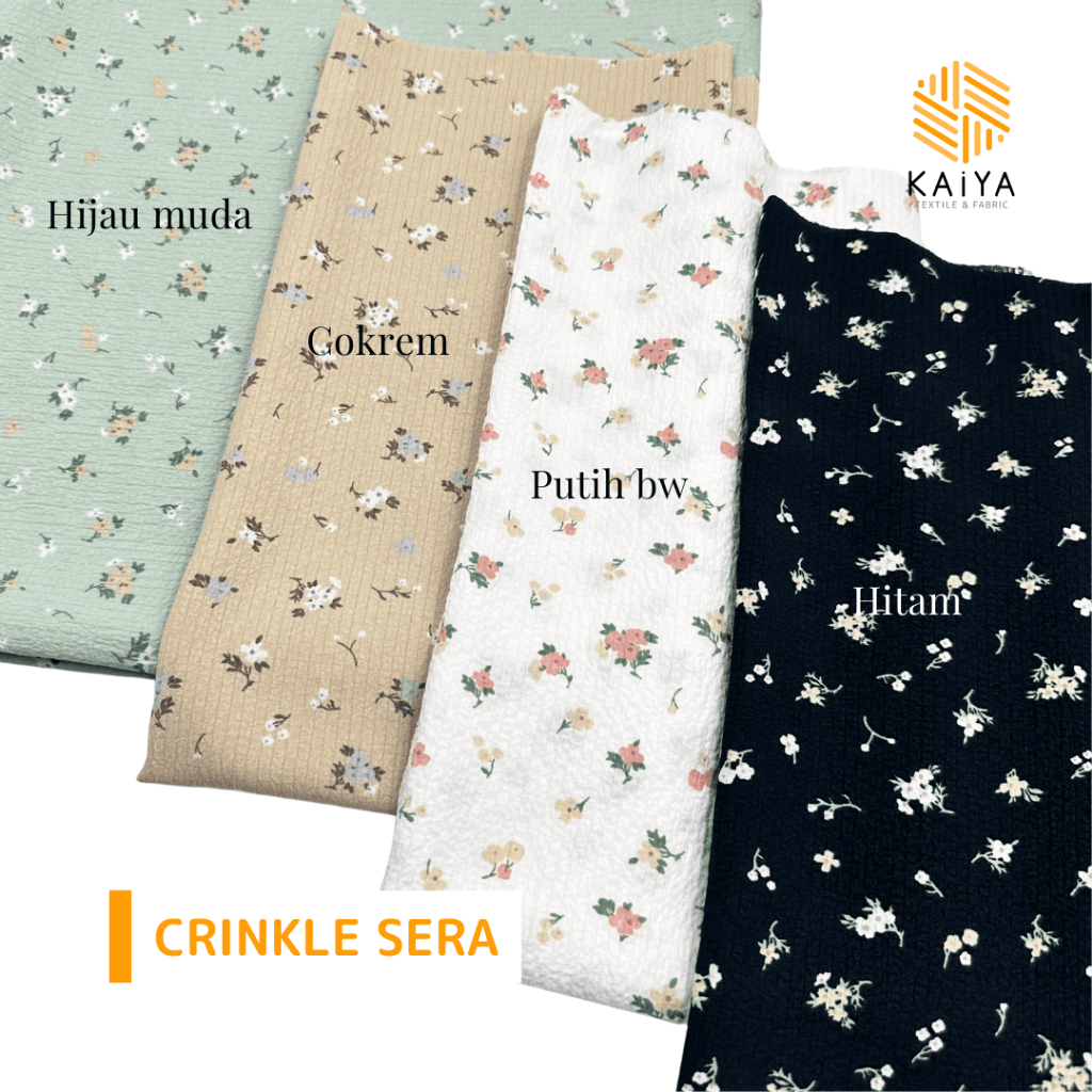 Jual Bahan Kain Crinkle Kringkle Motif Sera per 0,5 meter | Shopee ...