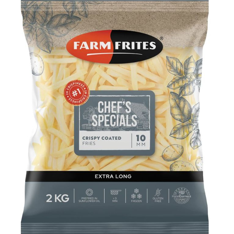 Jual FARM FRITES Kentang Straight Cut Extra Long CRISPY COATED 2Kg ...
