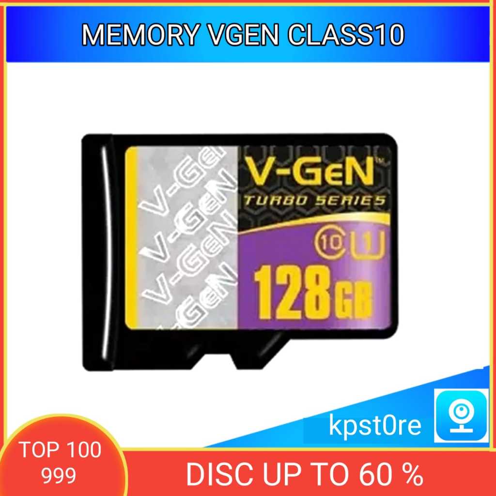 Jual ORIGINAL MEMORY VGEN CLASS 10 MICRO SD 128GB, 64GB, 32GB, 16GB ...