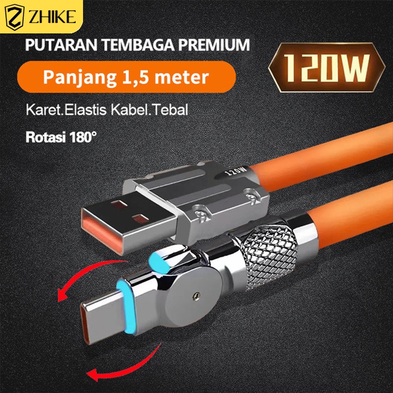 Jual ZHIKE Kabel Data Fast Charging Tipe C Micro USB Untuk Lightning ...
