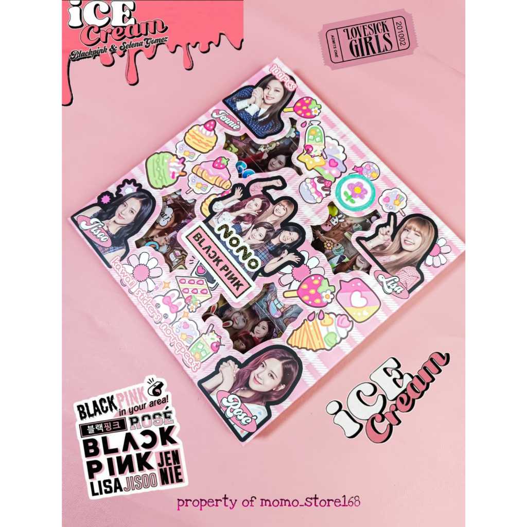 Jual Stiker Nono Momo Cici Sticker BLACK PINK, BTS, Jennie Lisa Rose ...
