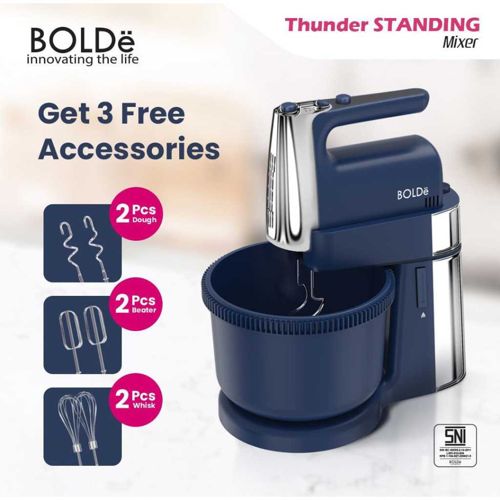 Jual BOLDE SUPER MIX THUNDER - STAND MIXER 3LITER + BOWL | Shopee Indonesia