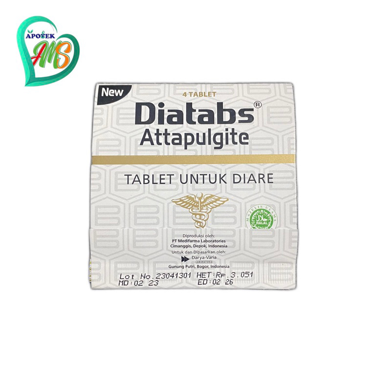 Jual Diatabs Attapulgite Strip Isi 4 Tablet | Tablet untuk Diare ...