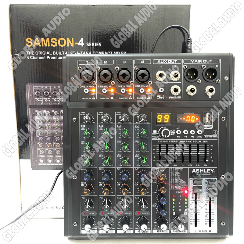 Jual Mixer Audio Ashley Samson 8 Samson 6 & Samson 4 Original Bluetooth ...