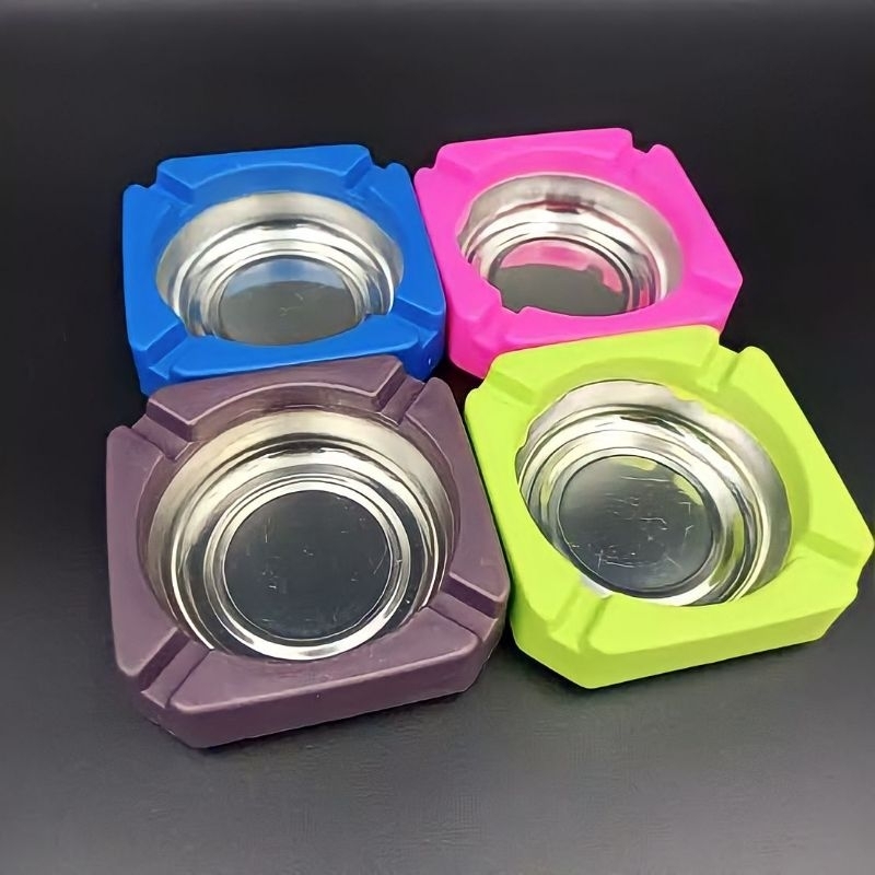 Jual Asbak Plastik Stainless / Asbak Kotak Stainless + Plastik / Asbak ...