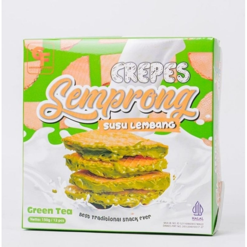 Jual CREPES SEMPRONG SUSU LEMBANG rasa Green Tea | Shopee Indonesia