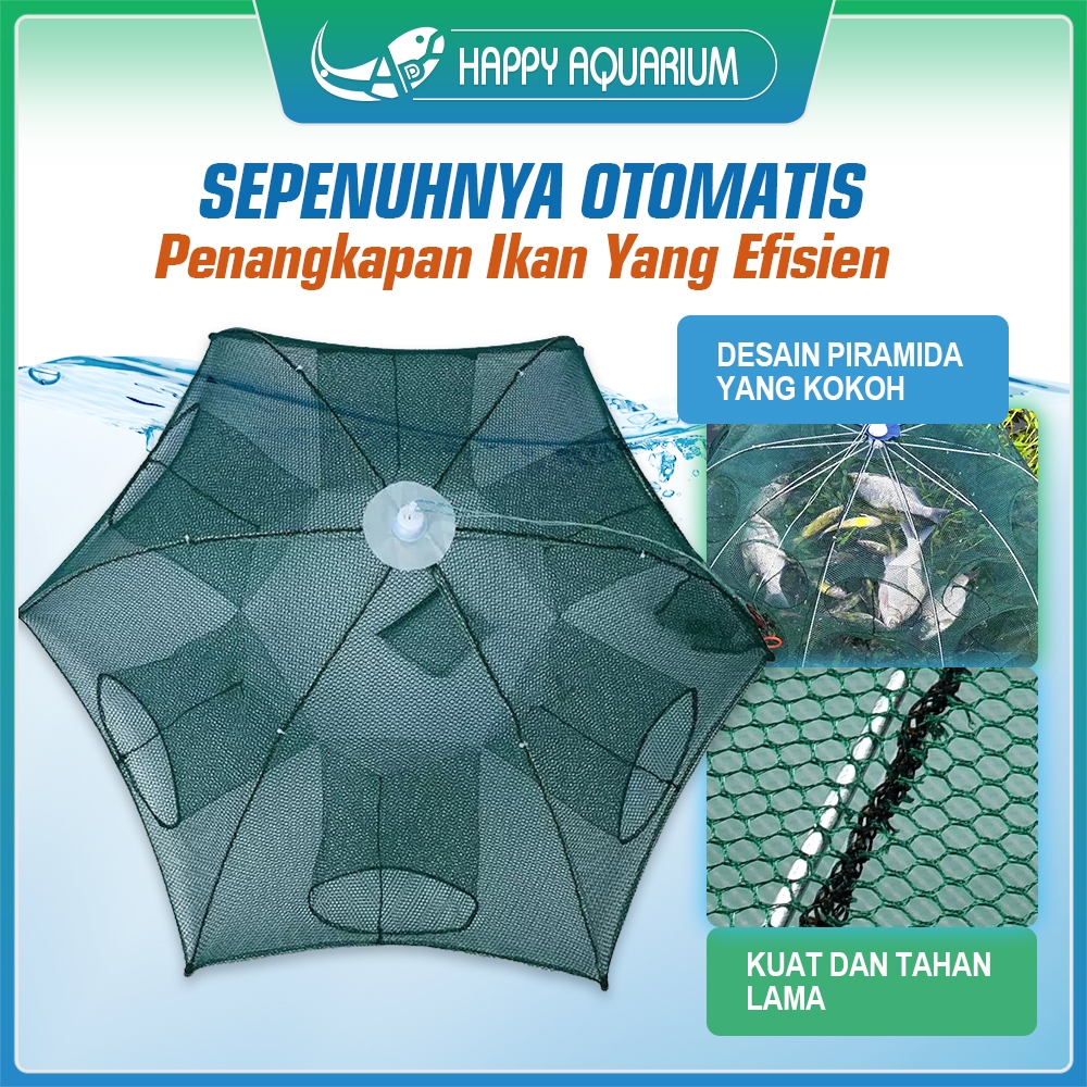 Jual Jaring Payung Bubu Jebakan Perangkap Ikan Udang Ikan Kepiting Model Payung 8 Lubang Lobang ...