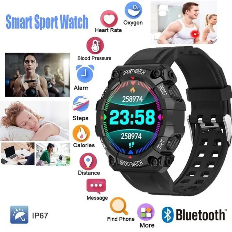 Jual Jam Tangan Pintar Olahraga Sports Smartwatch FD68 Jam Tangan Pria ...