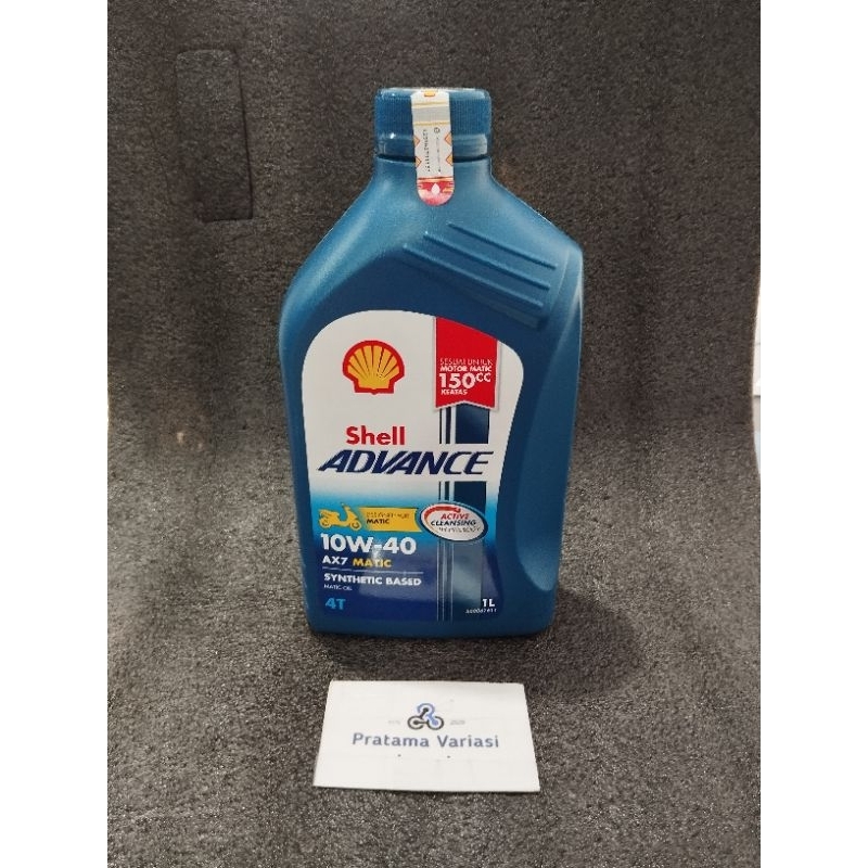 Jual Oli Shell Advance 4T AX7 Matic / Scooter [10W-40] [1 Liter] Synthetic Based Matic Oil ...