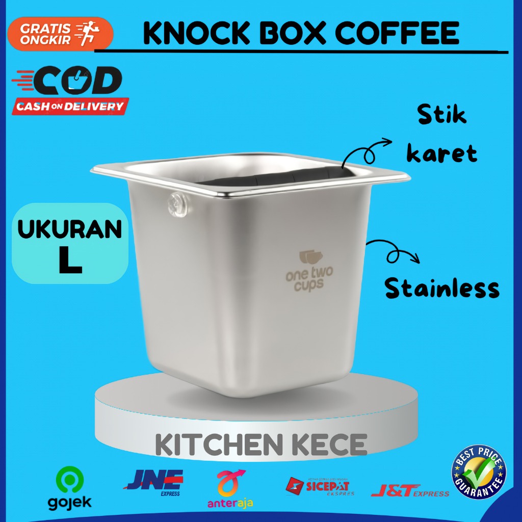Jual One Two Cups Wadah Tempat Ampas Kopi Espresso Knock Box Coffee ...