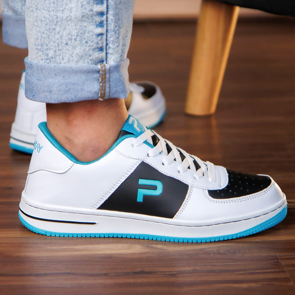 Jual PAULMAY - Sepatu Sneakers Pria Wanita Denver - White Blue | Shopee ...