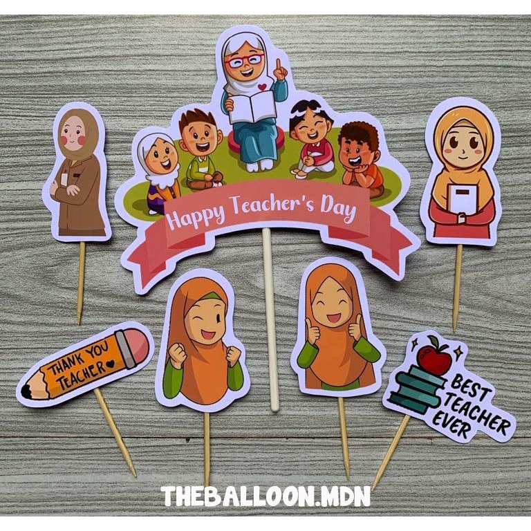 Jual Topper Cake Hari Guru Cewe / Topper Cake Teacher's Day | Shopee ...