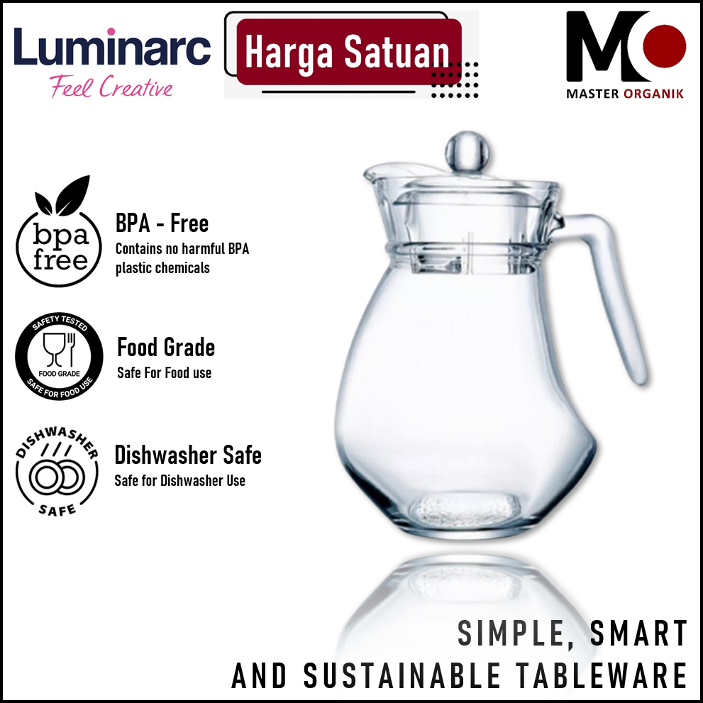 Jual Luminarc Wavy Pitcher Teko | Wavy Jug 1,3L | Teko Pitcher Kaca ...