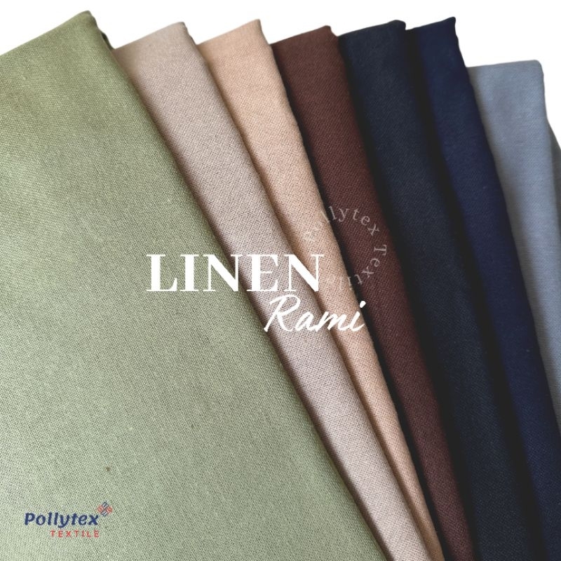Jual Bahan Kain Katun Linen Rami Kahatex Premium eceran meteran per 0.5 ...